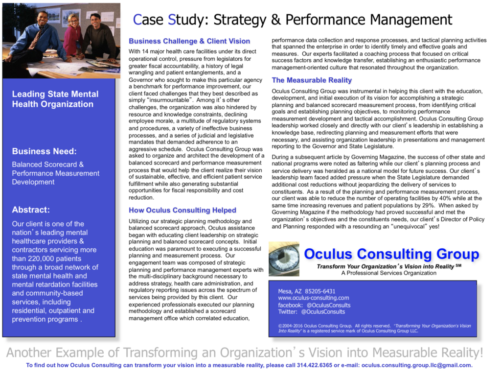 Strategy | Oculus Consulting Group LLC